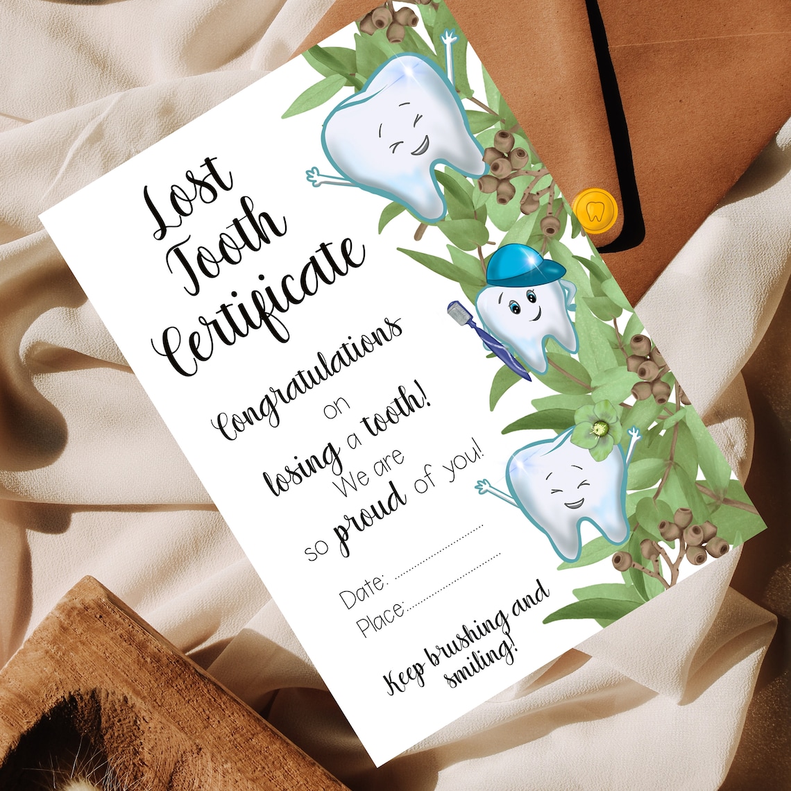 Lost Tooth Blank Certificate, Tooth Fairy Alternative, Celebrate ...