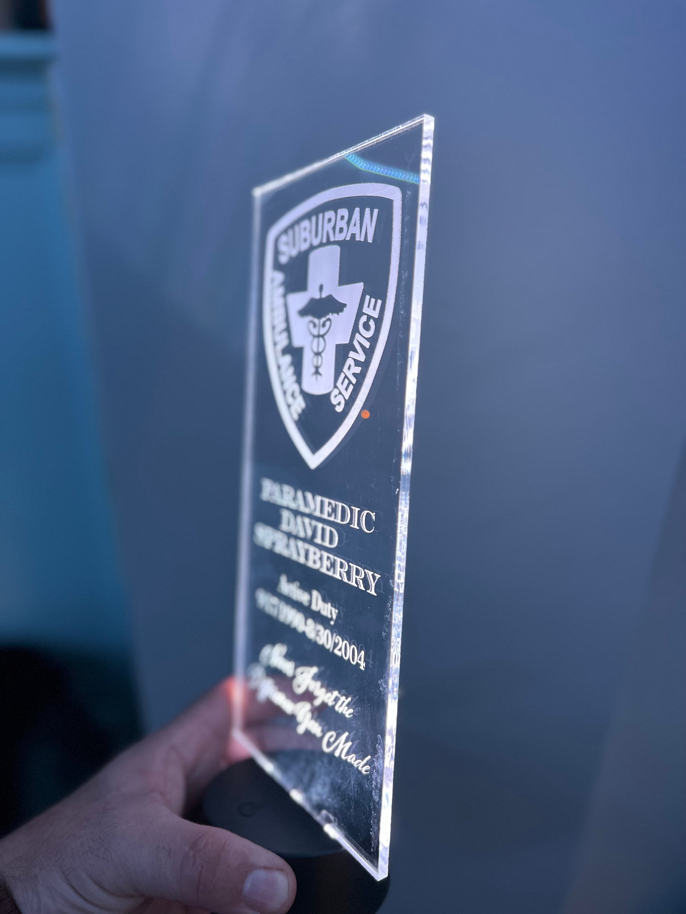 Firefighter LED Light Personalized Retirement Fire Badge Fire Patch ...