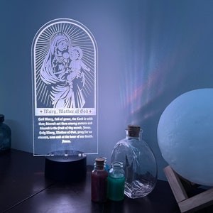 Religious Prayer Hail Mary Mother of God Prayer Angelical Salutation ...