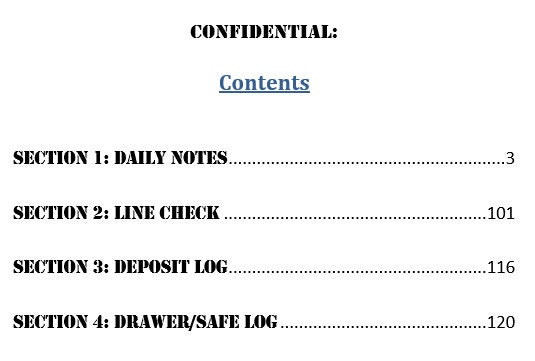 Restaurant Daily Logbook With Temperature and Deposit Log - Etsy