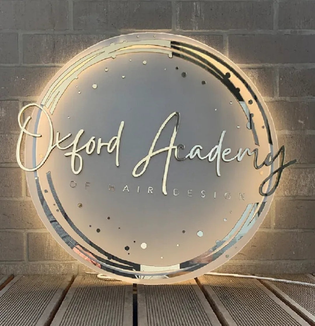 Custom Backlit Acrylic Sign Round Acrylic Logo Sign LED - Etsy Australia