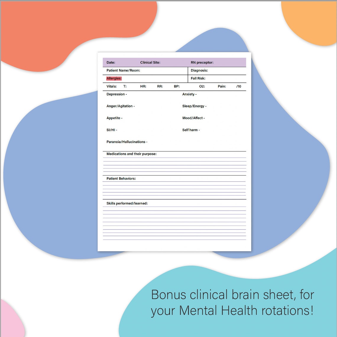 Mental Health Nursing Study Guide - Etsy