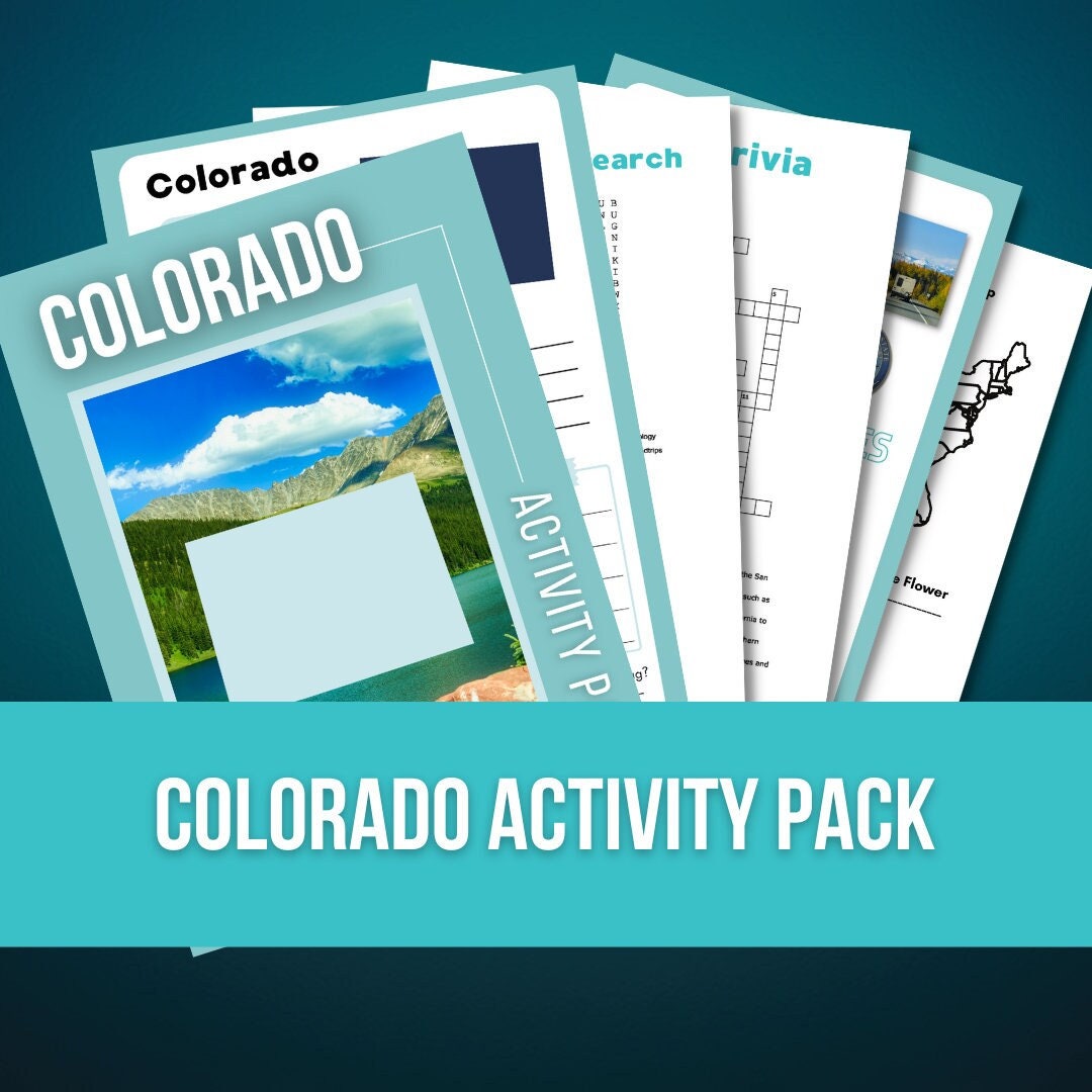 Colorado Activity Pack for Roadschool and Vacation - Etsy