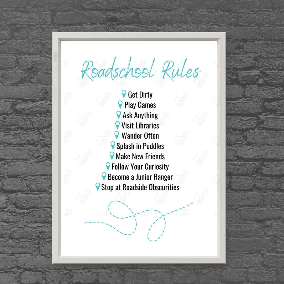 Road School Rules Printable - Etsy