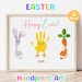 Easter Chicken Handprint Art, Handprint Craft, Art Crafts for Kids ...