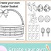 Kids Easter Craft Printable - "easter EGG Coloring" Easter Cut and ...