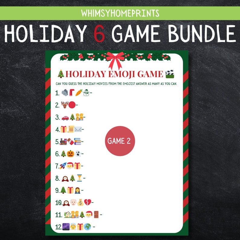Printable Christmas Game Bundle | Christmas Party Games | Christmas ...