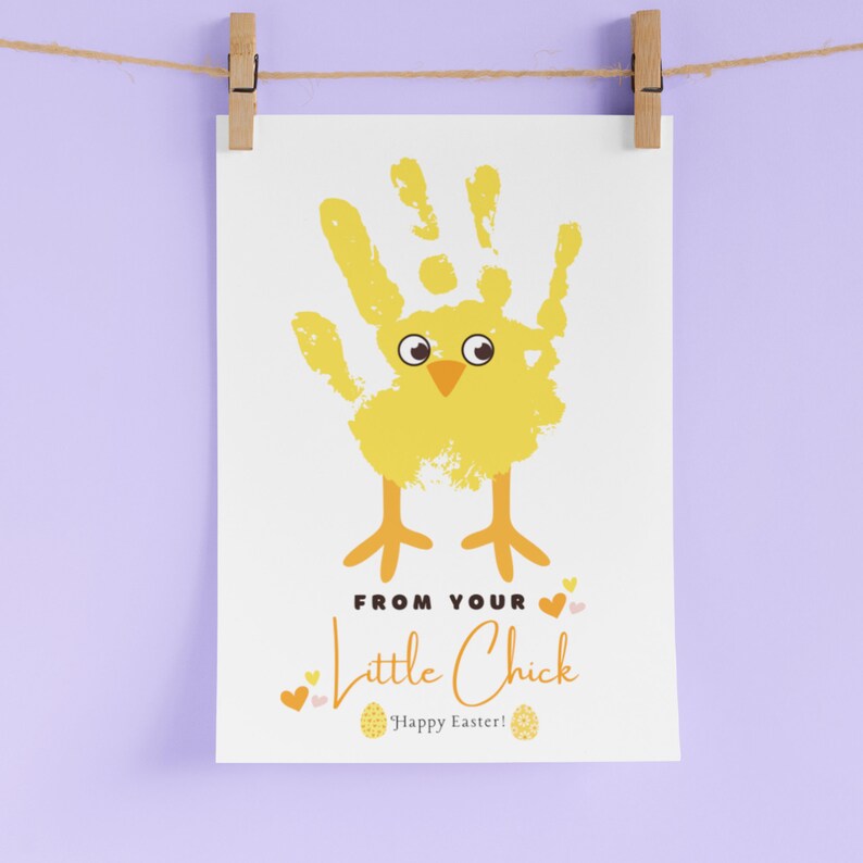 Easter Chicken Handprint Art, Handprint Craft, Art Crafts for Kids ...