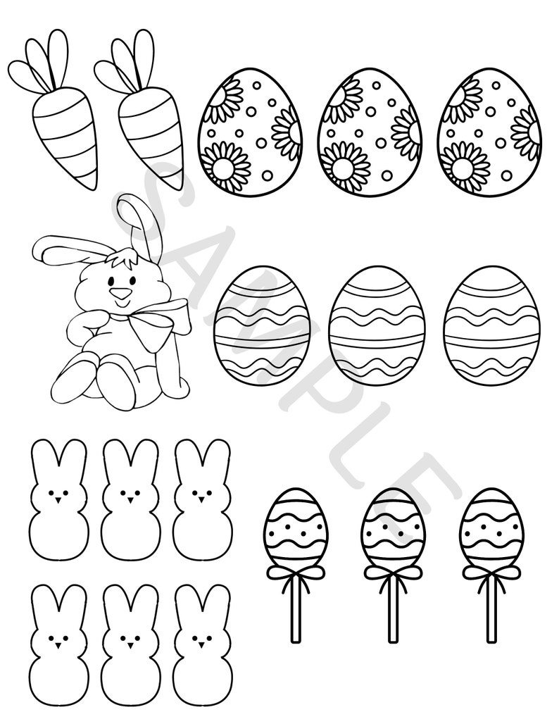 Kids Easter Craft Printable - "easter EGG Coloring" Easter Cut and ...