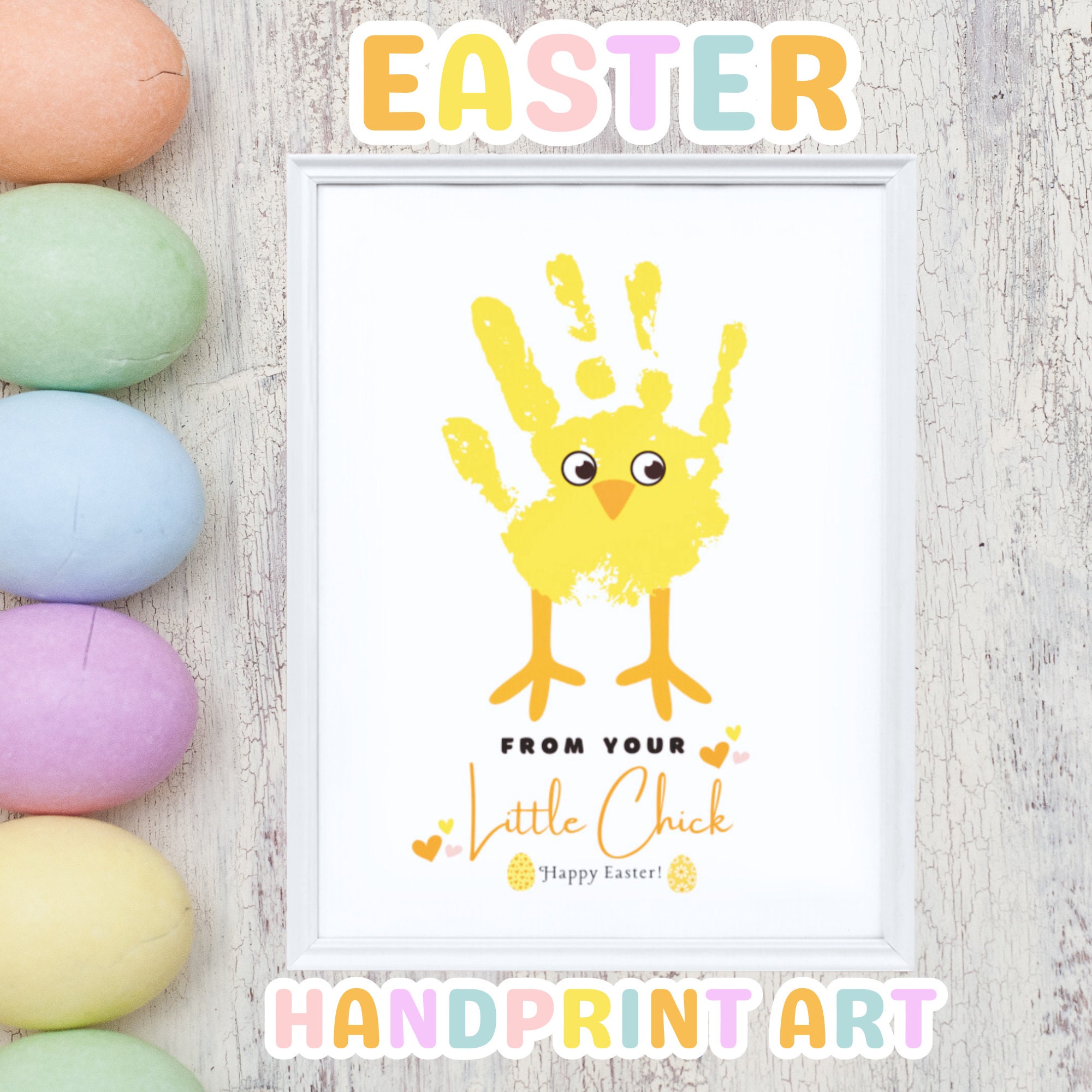 Easter Chicken Handprint Art, Handprint Craft, Art Crafts for Kids ...