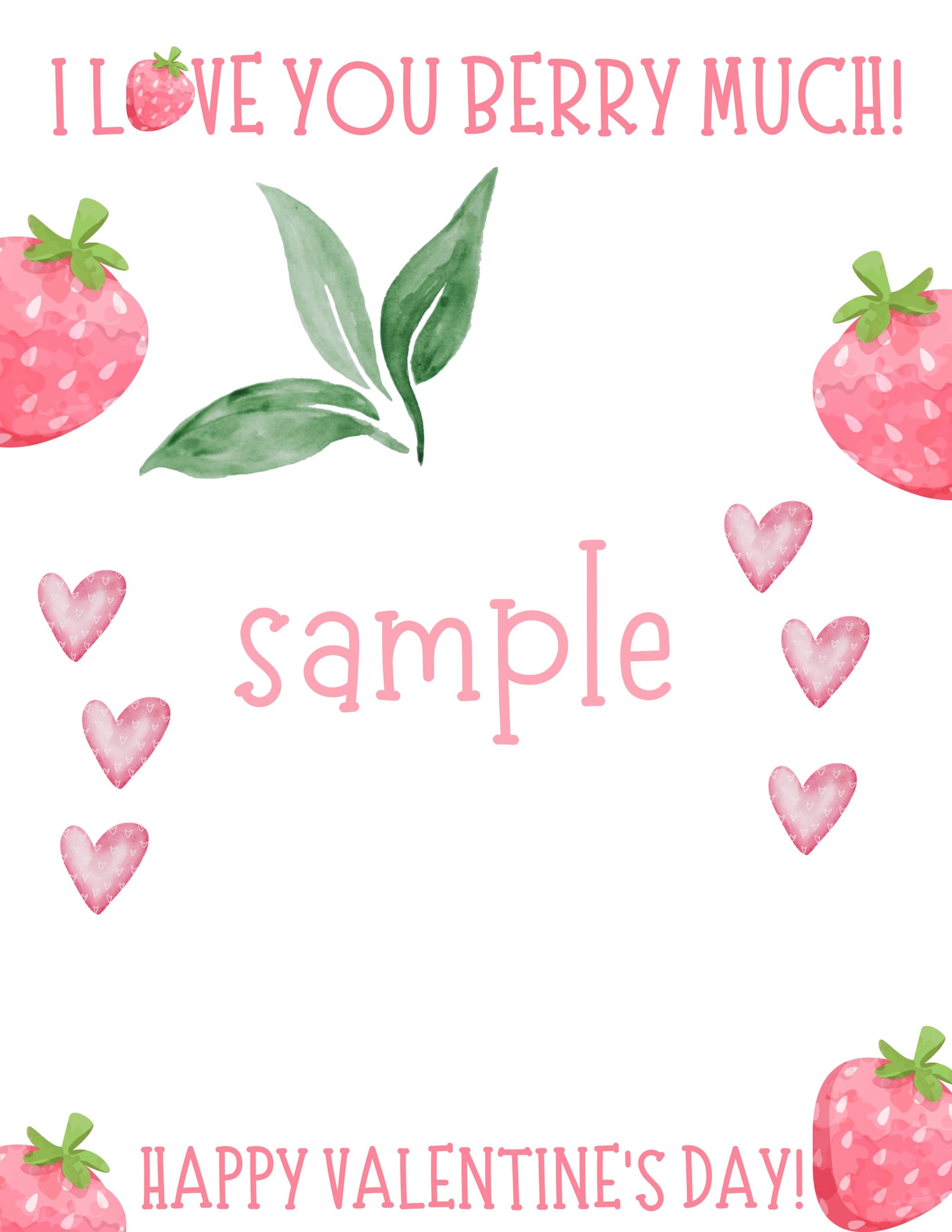 I Love You BERRY Much Valentines Day Activities, Printable Handprint ...
