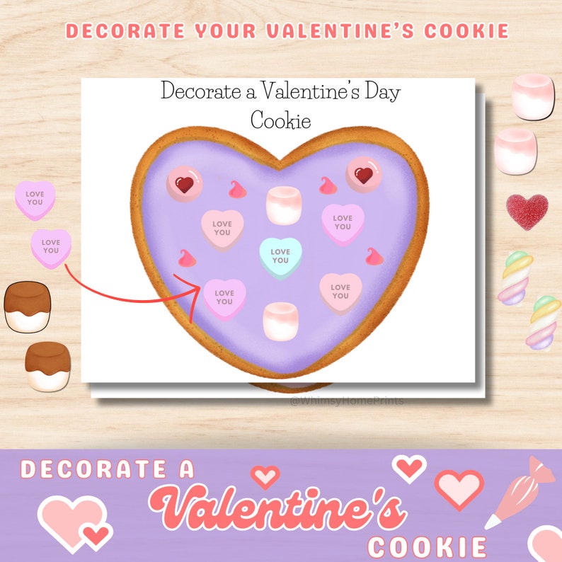 Decorate A Valentine's Day Cookie, Preschool Curriculum, Valentine's ...