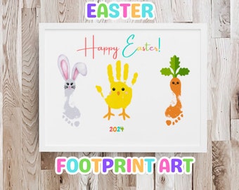 Easter Chicken Handprint Art, Toddler Handprint Keepsake, Easter ...