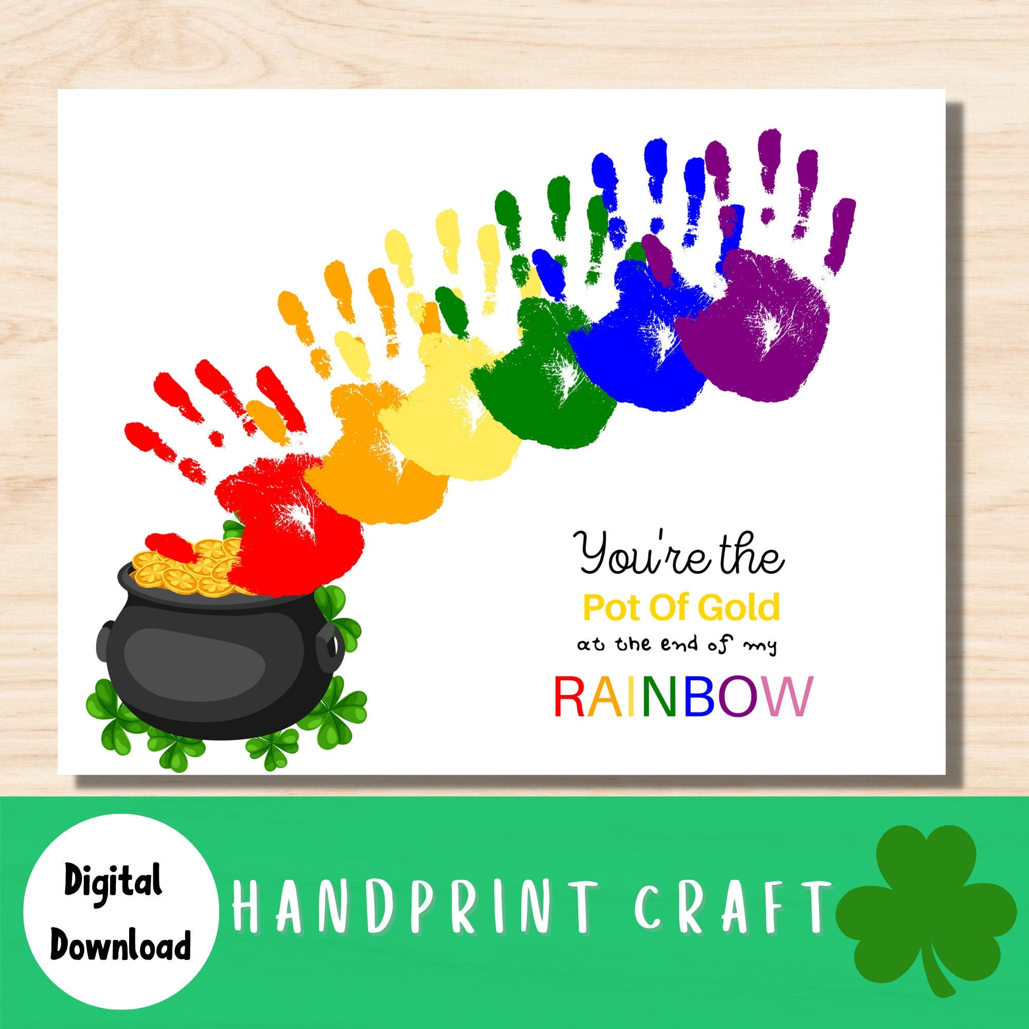 Preschool ST Patrick's Day Handprint Craft for Kids - Etsy