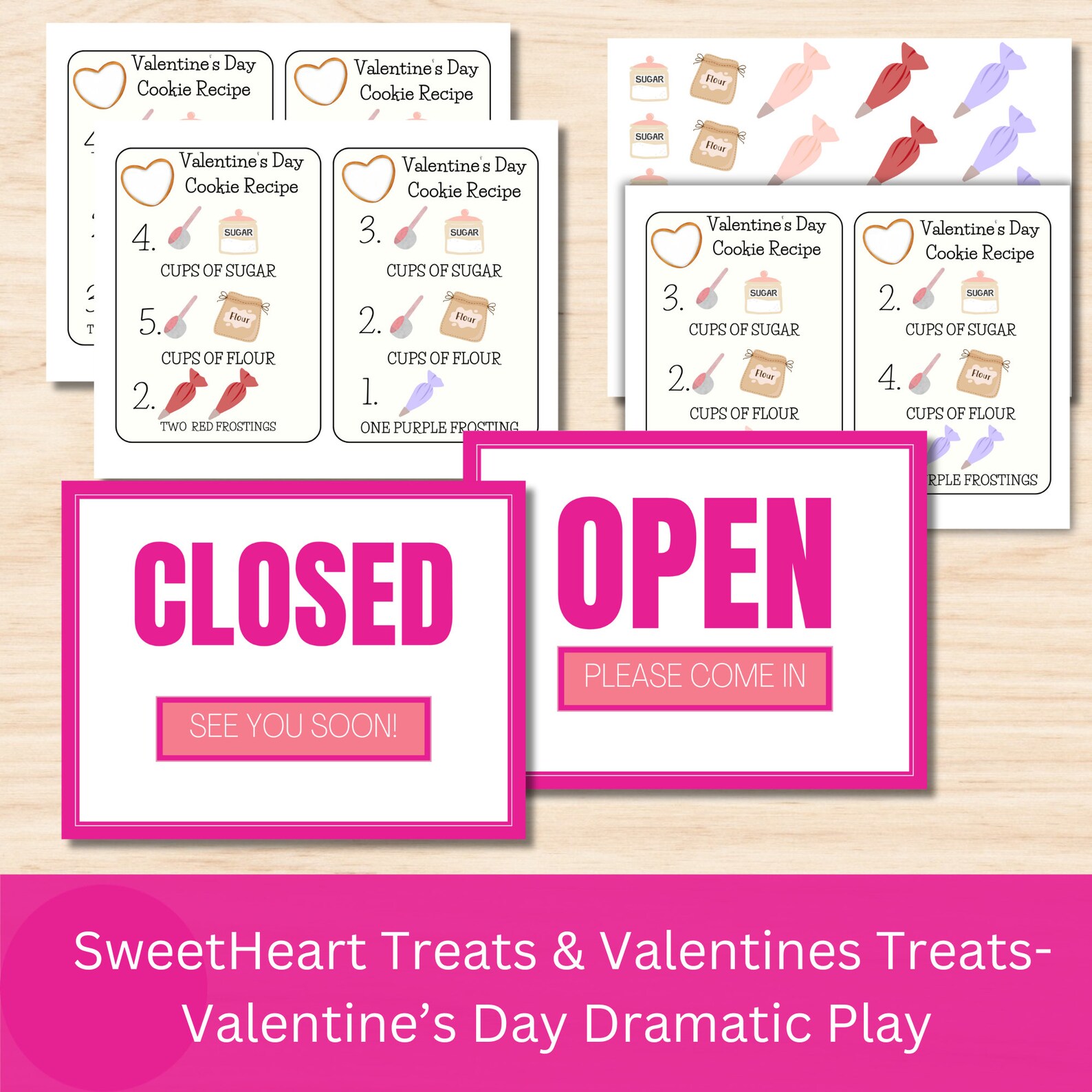 Sweetheart Treats Dramatic Play, Valentine's Pretend Play, Classroom ...