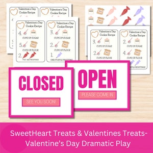 Sweetheart Treats Dramatic Play, Valentine's Pretend Play, Classroom ...