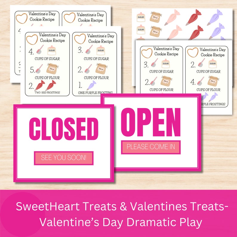 Sweetheart Treats Dramatic Play, Valentine's Pretend Play, Classroom ...