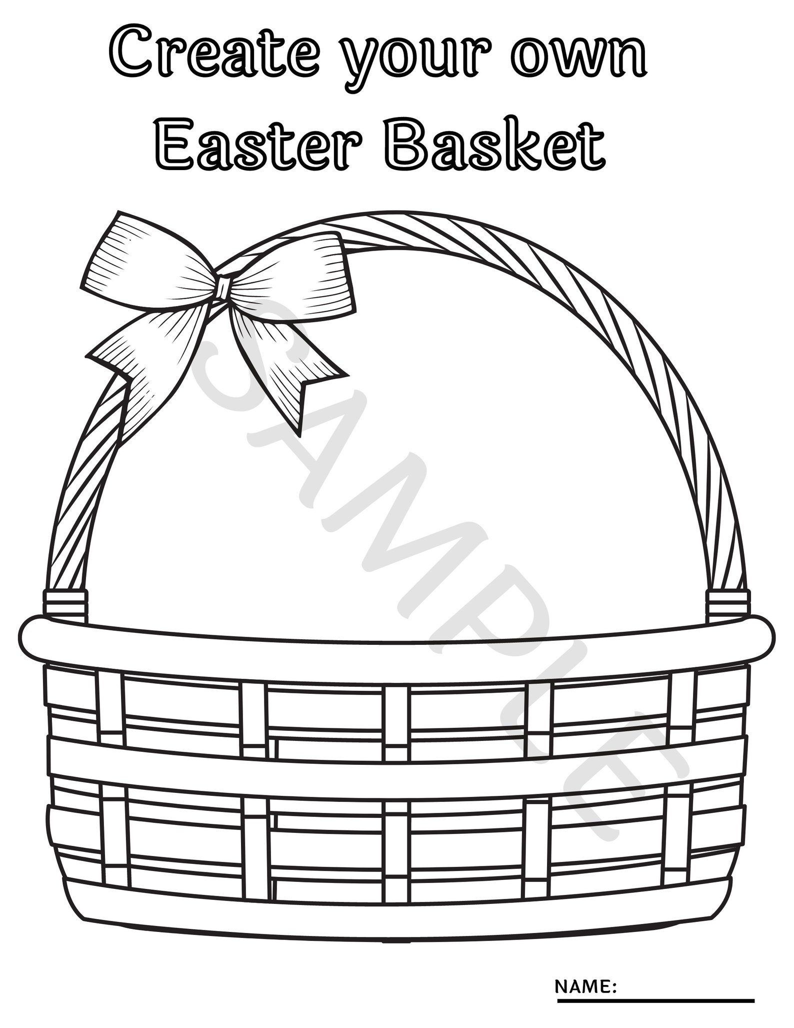 Kids Easter Craft Printable - "easter EGG Coloring" Easter Cut and ...