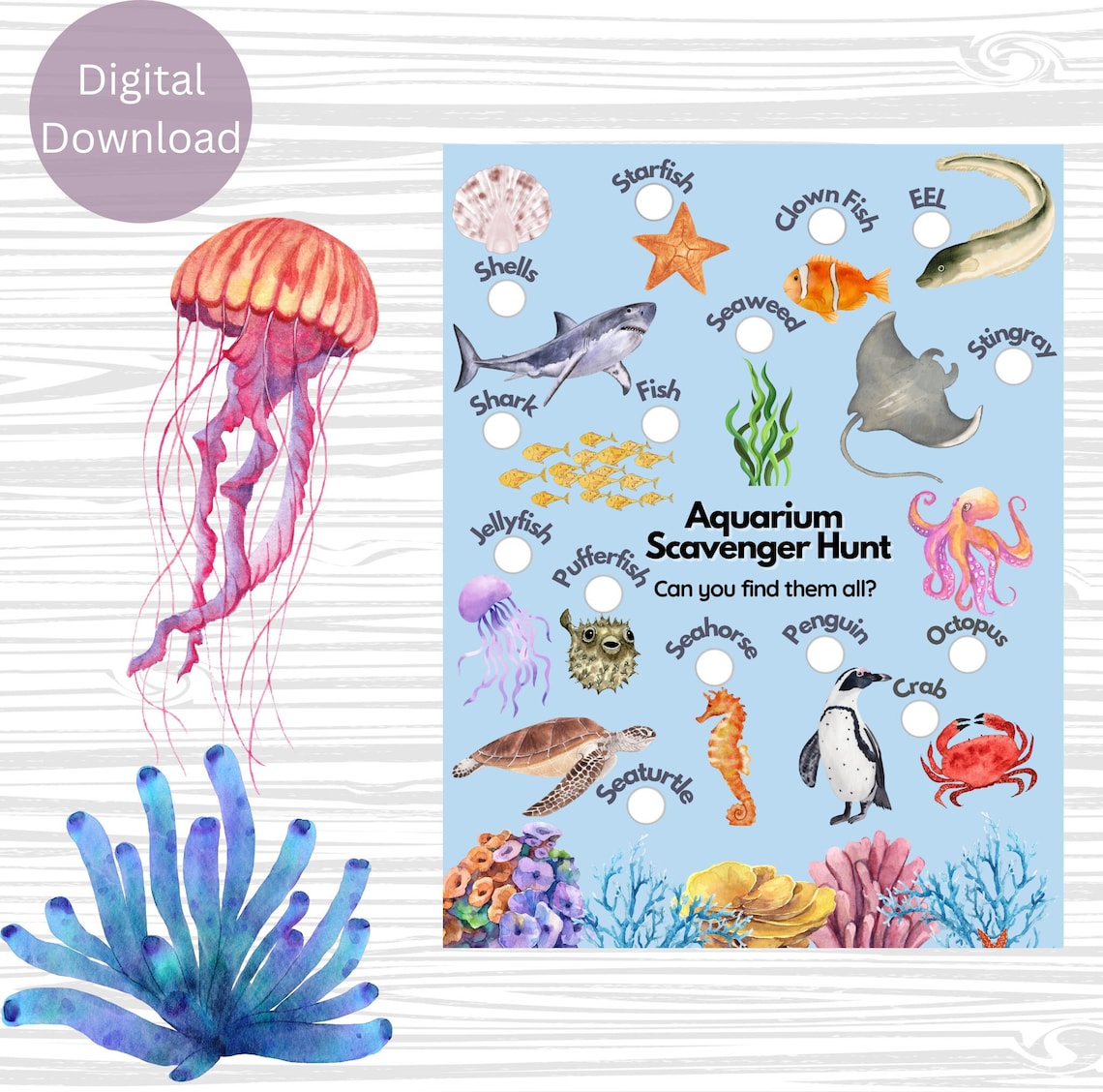 Aquarium Scavenger Hunt/i SPY - Etsy