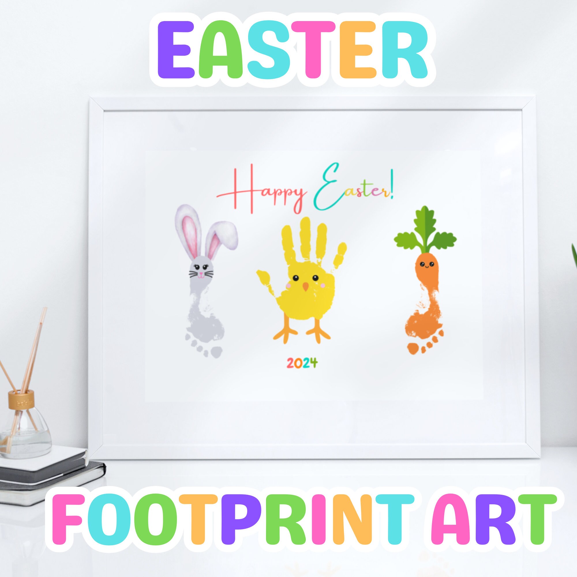 Easter Chicken Handprint Art, Toddler Handprint Keepsake, Easter ...