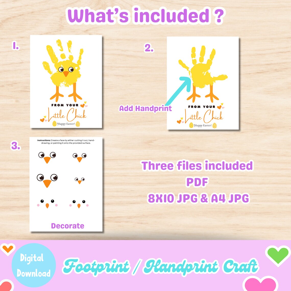 Easter Chicken Handprint Art, Handprint Craft, Art Crafts for Kids ...