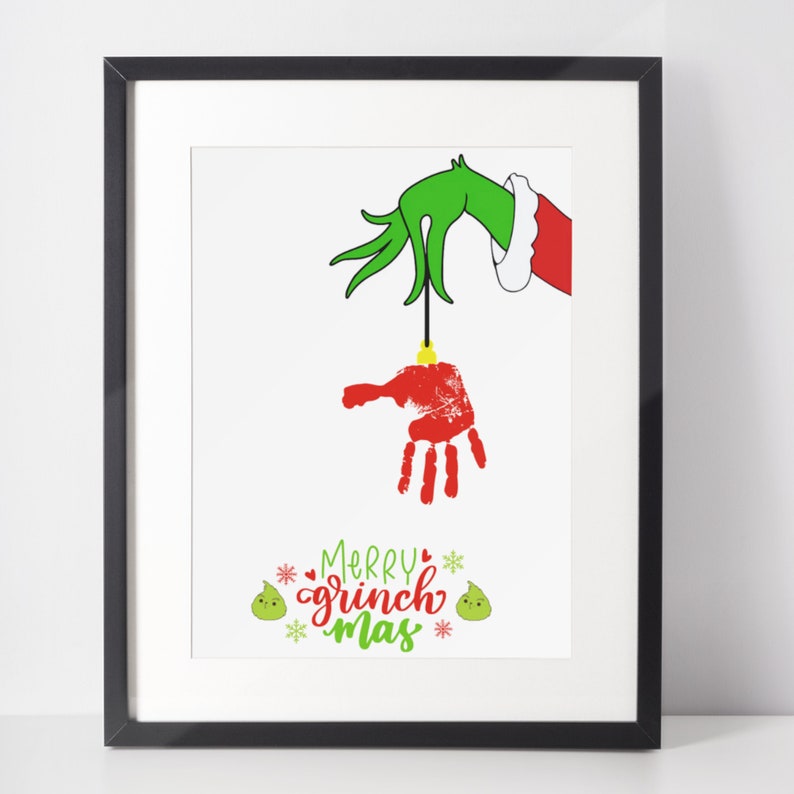 Christmas Handprint Art Project for Kids, Christmas Grinch Handprint ...
