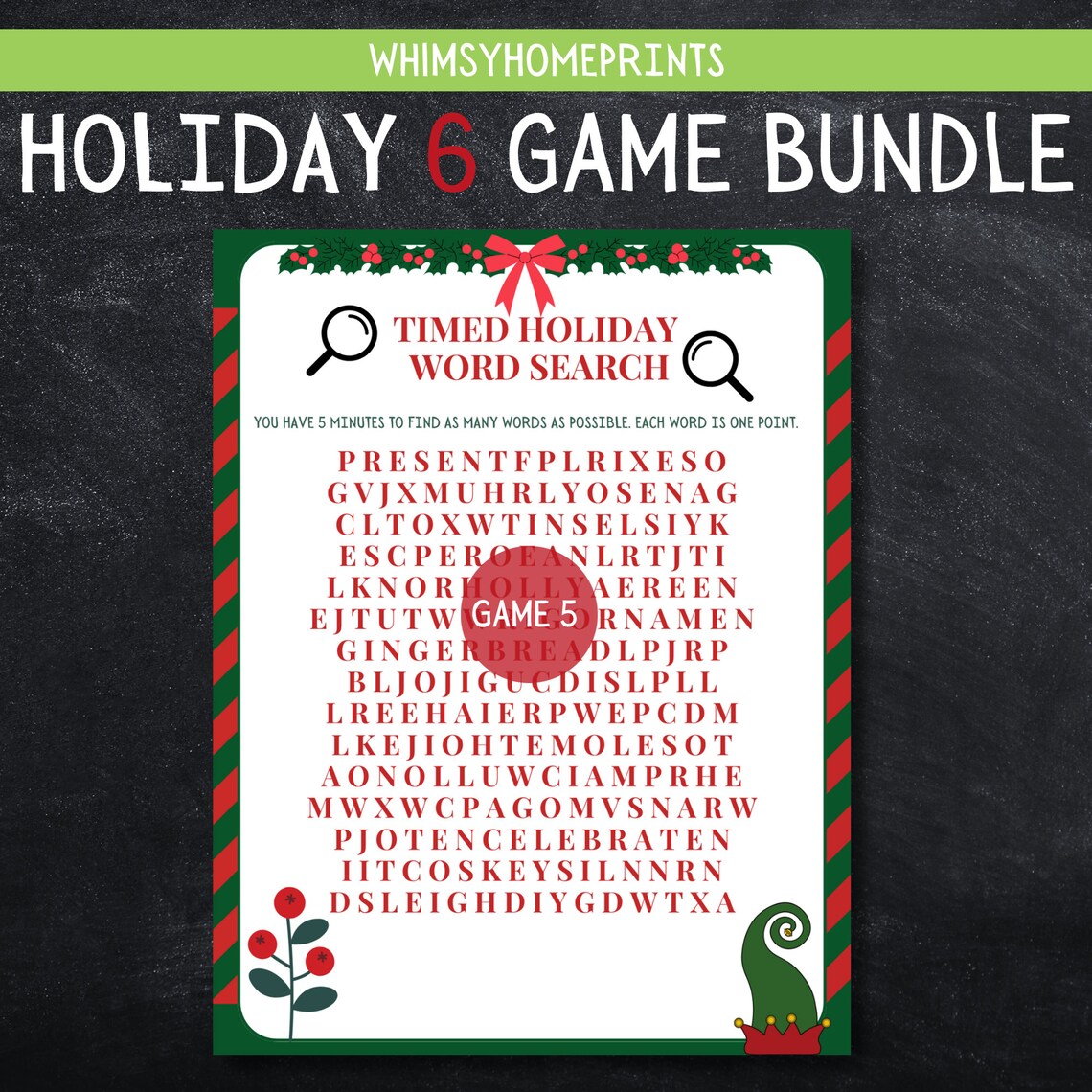 Printable Christmas Game Bundle Christmas Party Games - Etsy