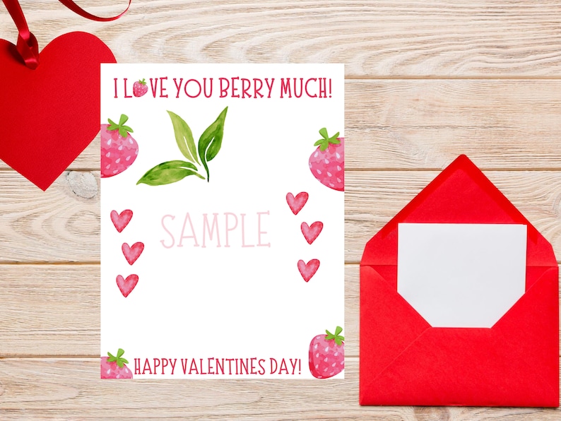 Valentine's Day Handprint Art, I Love You Berry Much, DIY Valentines ...