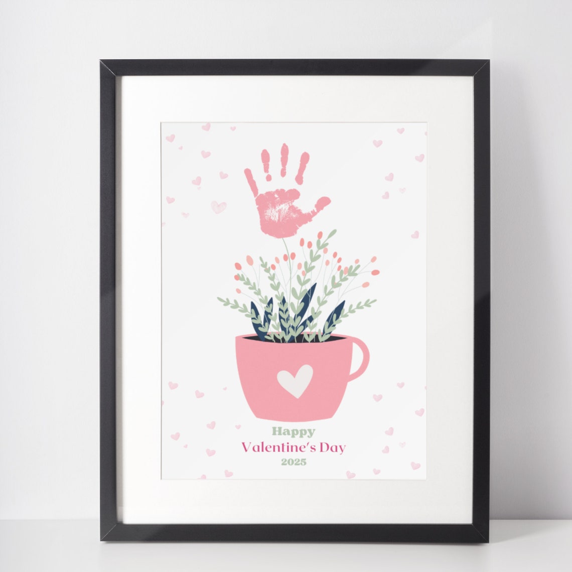PRINTABLE Valentines Day Handprint Art Craft for Kids, Keepsake Art ...