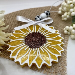 Sunflower Car Freshie, Flower Air Freshener, Summer Glitter Sparkly ...
