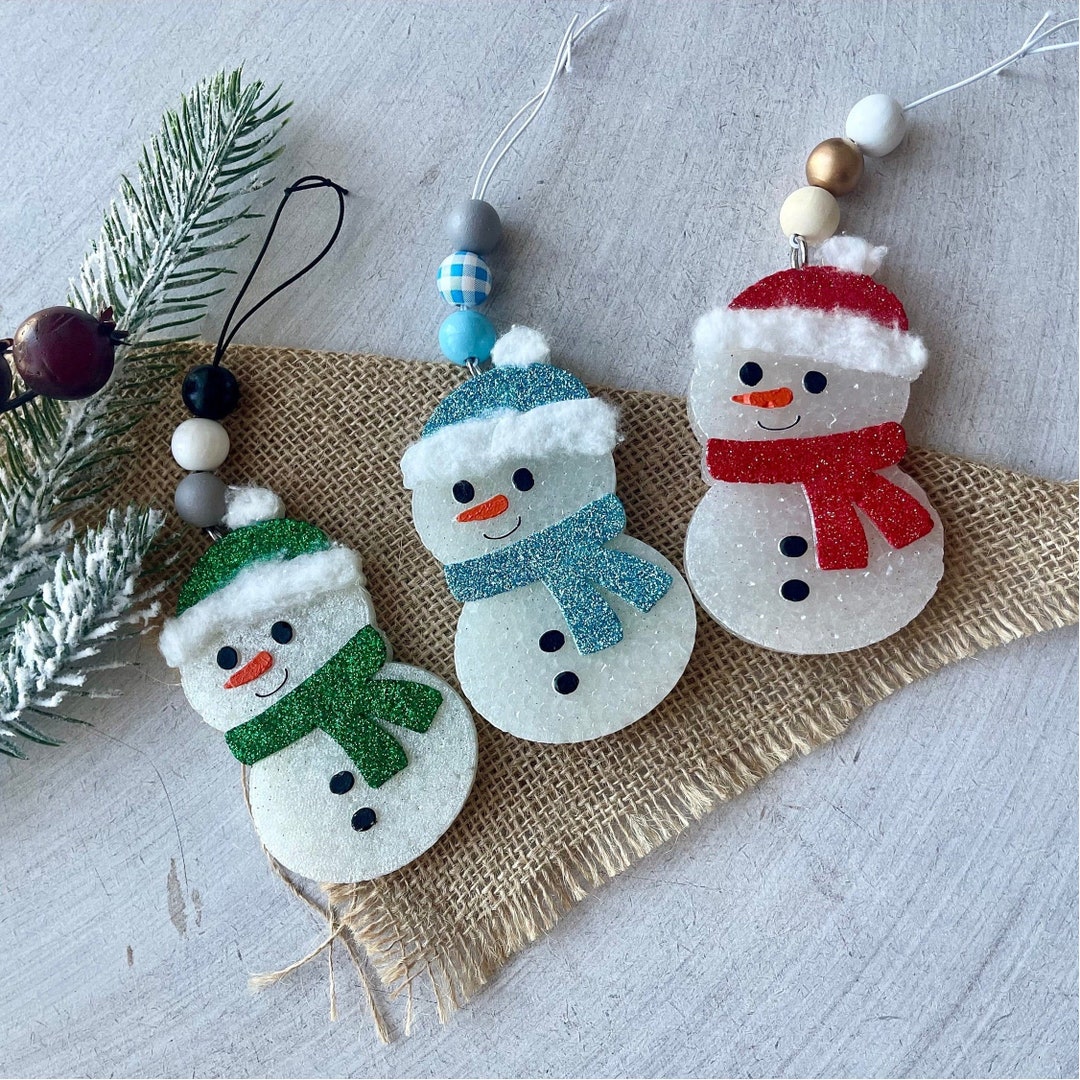 Christmas Snowman Car Freshie, Holiday Winter Air Freshener, Cute Merry ...