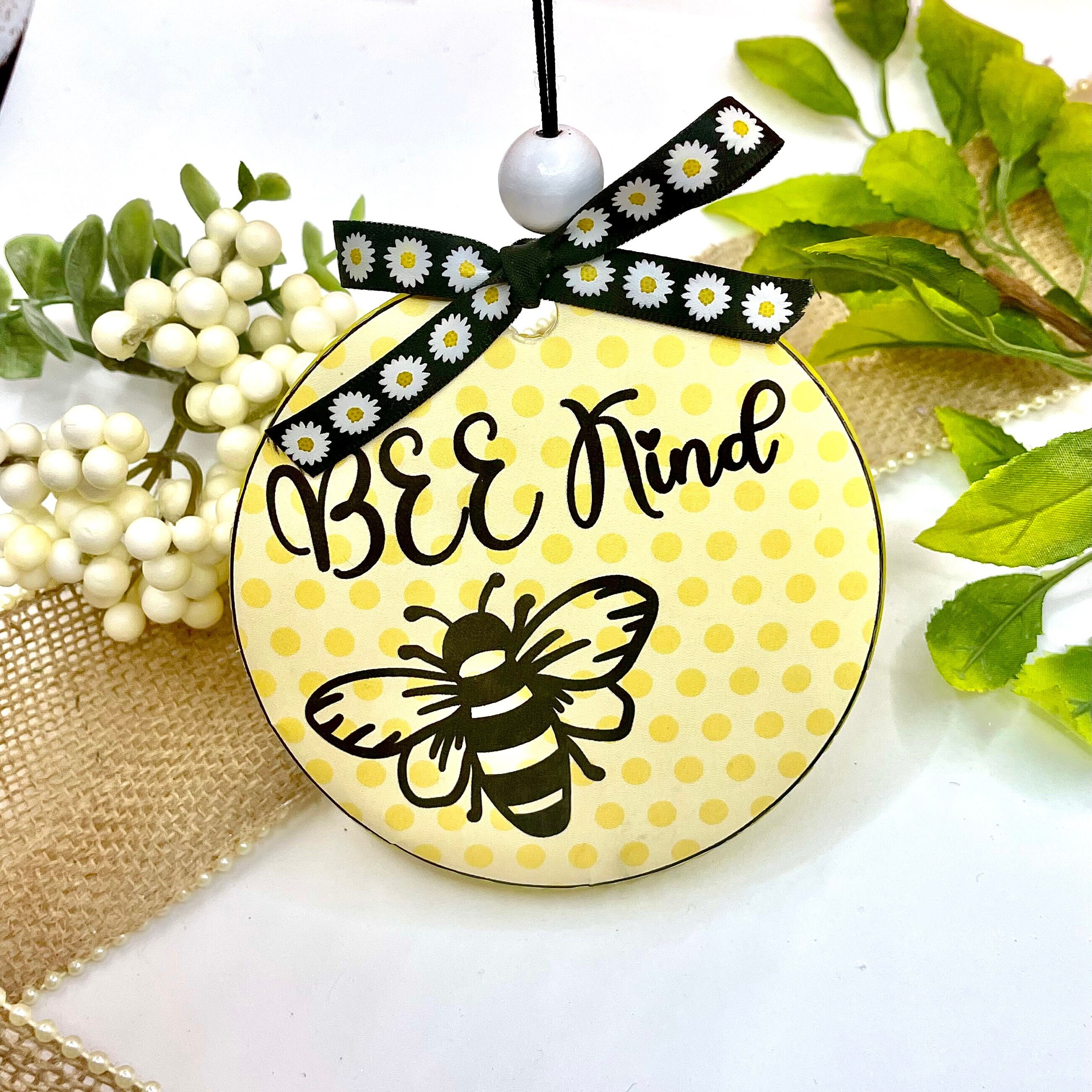 Bee Kind Car Freshie, Bumble Bee Air Freshener, Yellow Polka Dot Summer ...