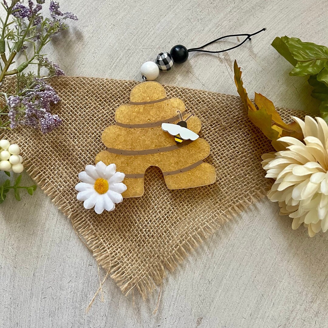 Bee Hive Car Freshie, Bumble Bee Air Freshener, Summer Comb Kind ...