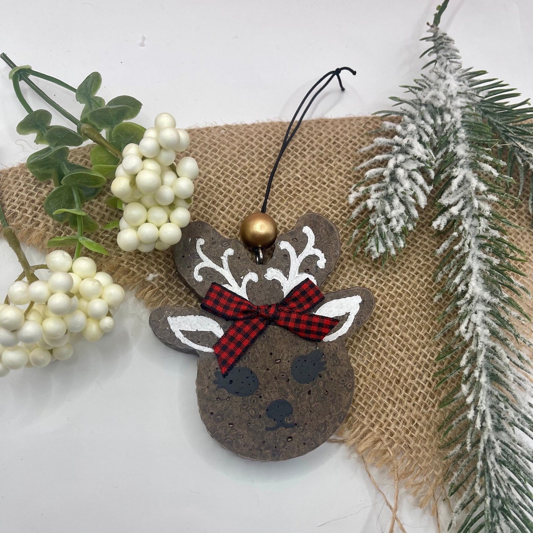 Christmas Reindeer Holiday Beaded Car Freshie, Cute Animal Deer Air ...