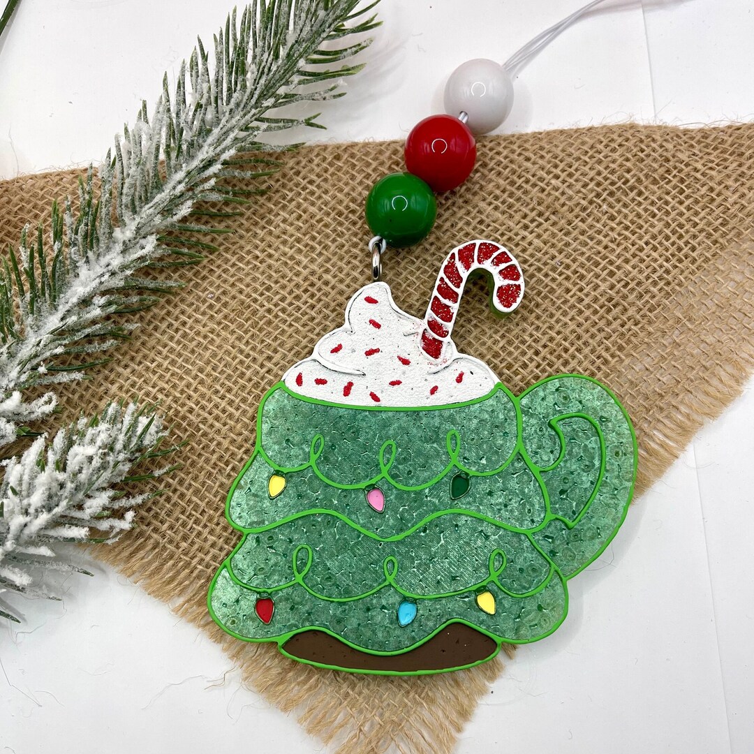 Christmas Tree Mug Car Freshie, Holiday Air Freshener, Cute Merry Small ...