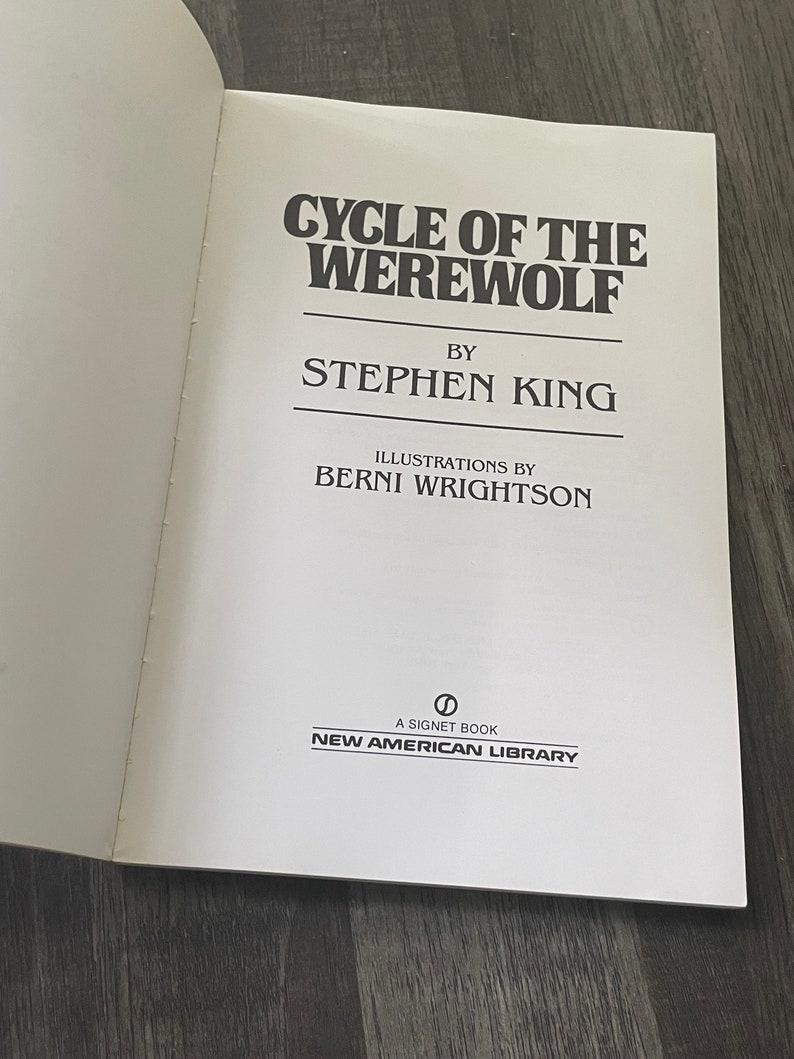 Cycle of the Werewolf by Stephen King First Signet Printing 1985 ...