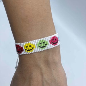 Smiley Face Autism ,miyuki Bracelet, Unique Bead Woven Bracelet ...