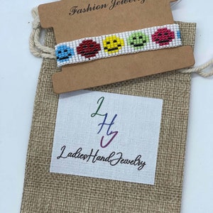 Smiley Face Autism ,miyuki Bracelet, Unique Bead Woven Bracelet ...