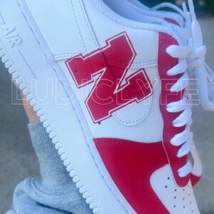 Custom Hand-painted Air Force 1 Sneakers, College Sports Logo Shoes - Etsy