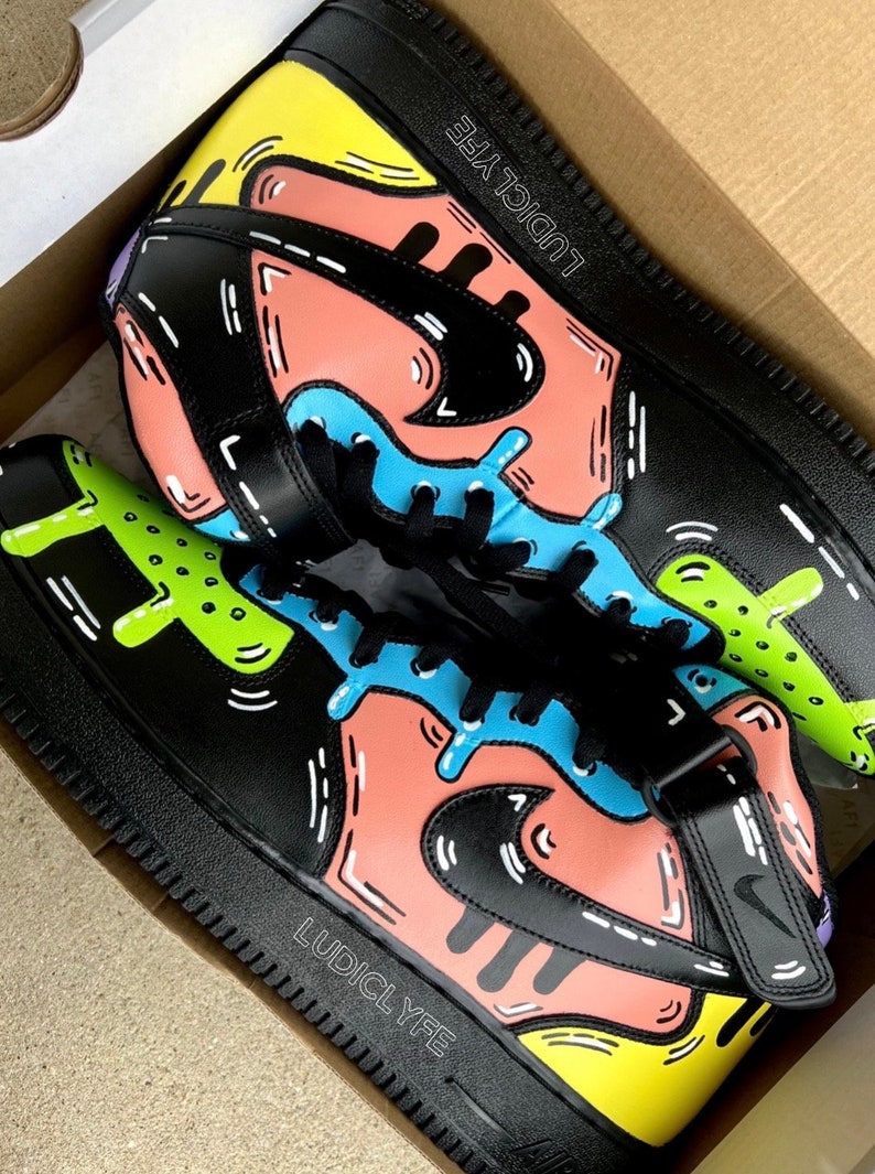 Custom Cartoon Drip Air Force 1 Cartoon Custom Shoes Drippy - Etsy UK