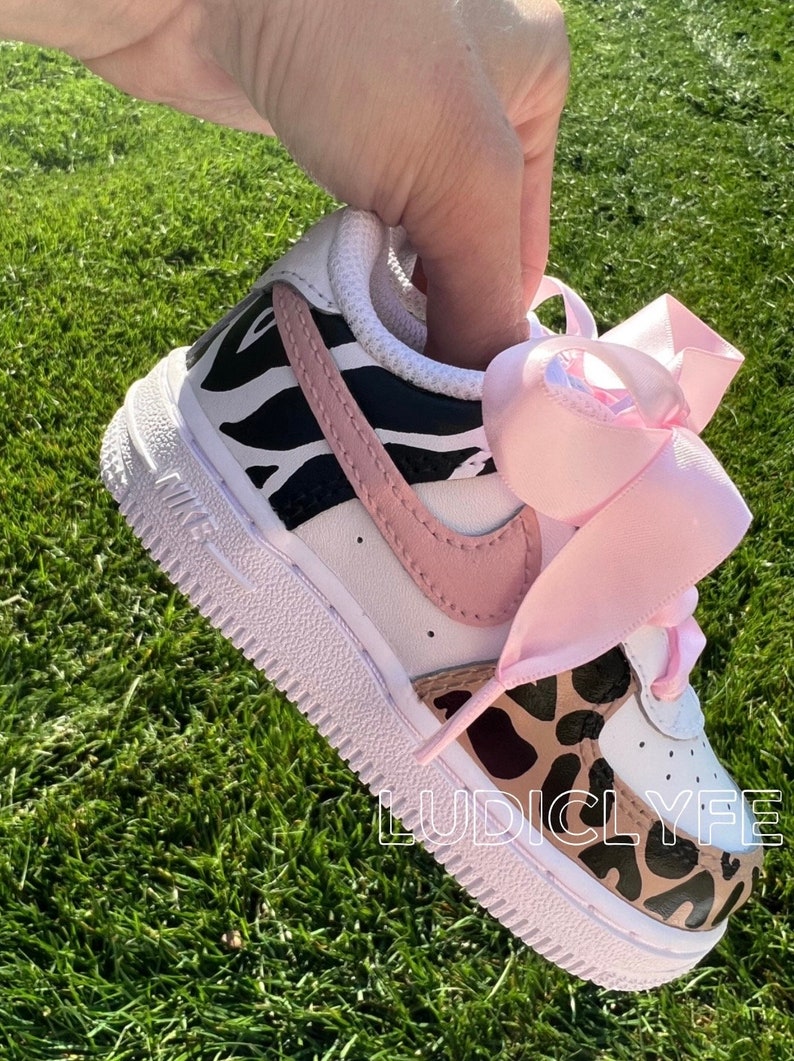 Custom Hand-painted Animal Print Air Force 1 Shoes, Zebra Cheetah AF1 ...