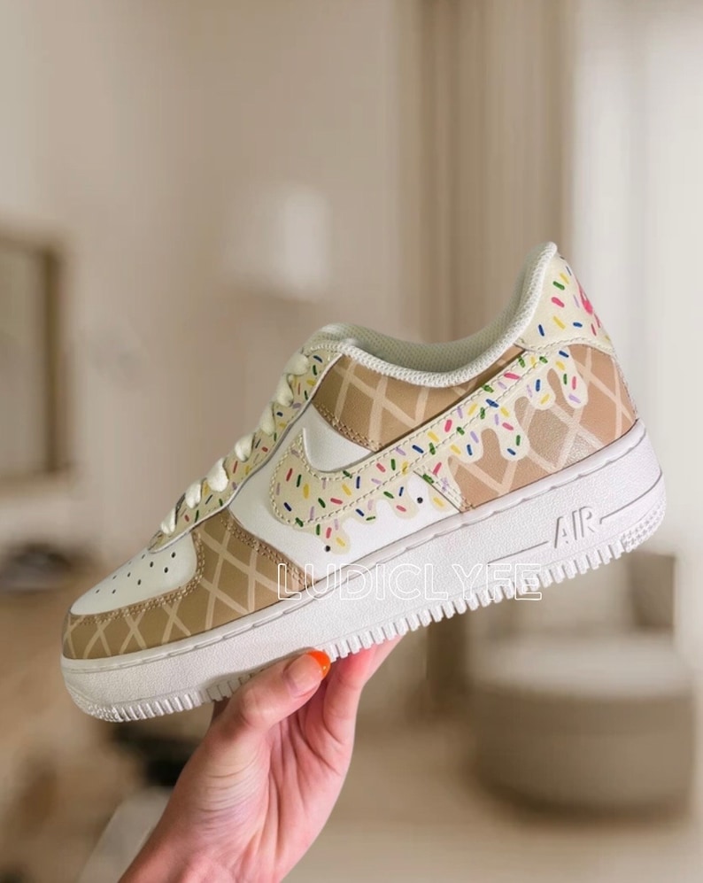 Neutral Custom Ice Cream Air Force Ones, Ice Cream Shoes - Etsy