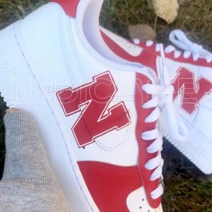 Custom Hand-painted Air Force 1 Sneakers, College Sports Logo Shoes - Etsy