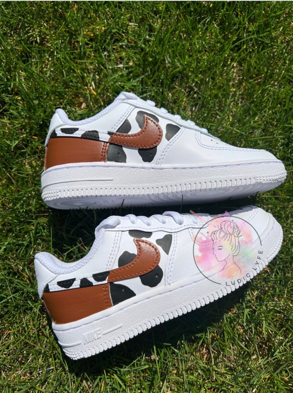 Custom Cow Print Air Force 1, Western Cow Print, Animal Print Air Force ...