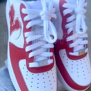 Custom Hand-painted Air Force 1 Sneakers, College Sports Logo Shoes - Etsy