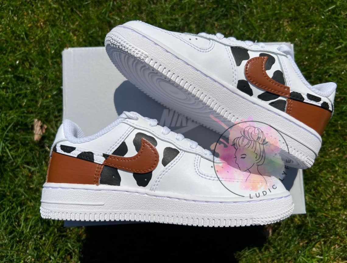 Custom Cow Print Air Force 1, Western Cow Print, Animal Print Air Force ...