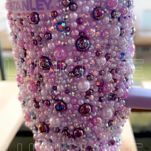 Pearl Rhinestone Stanley Cup, 40oz Stanley Quencher, Bedazzled Tumbler ...