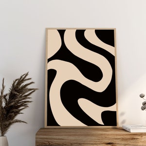 Set of Two Prints, Black Abstract Print, Abstract Wall Set, Gallery ...
