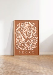 Mexican Poster Sets, Mexican Wall Art Decor, Floral Wall Print, Mexican ...
