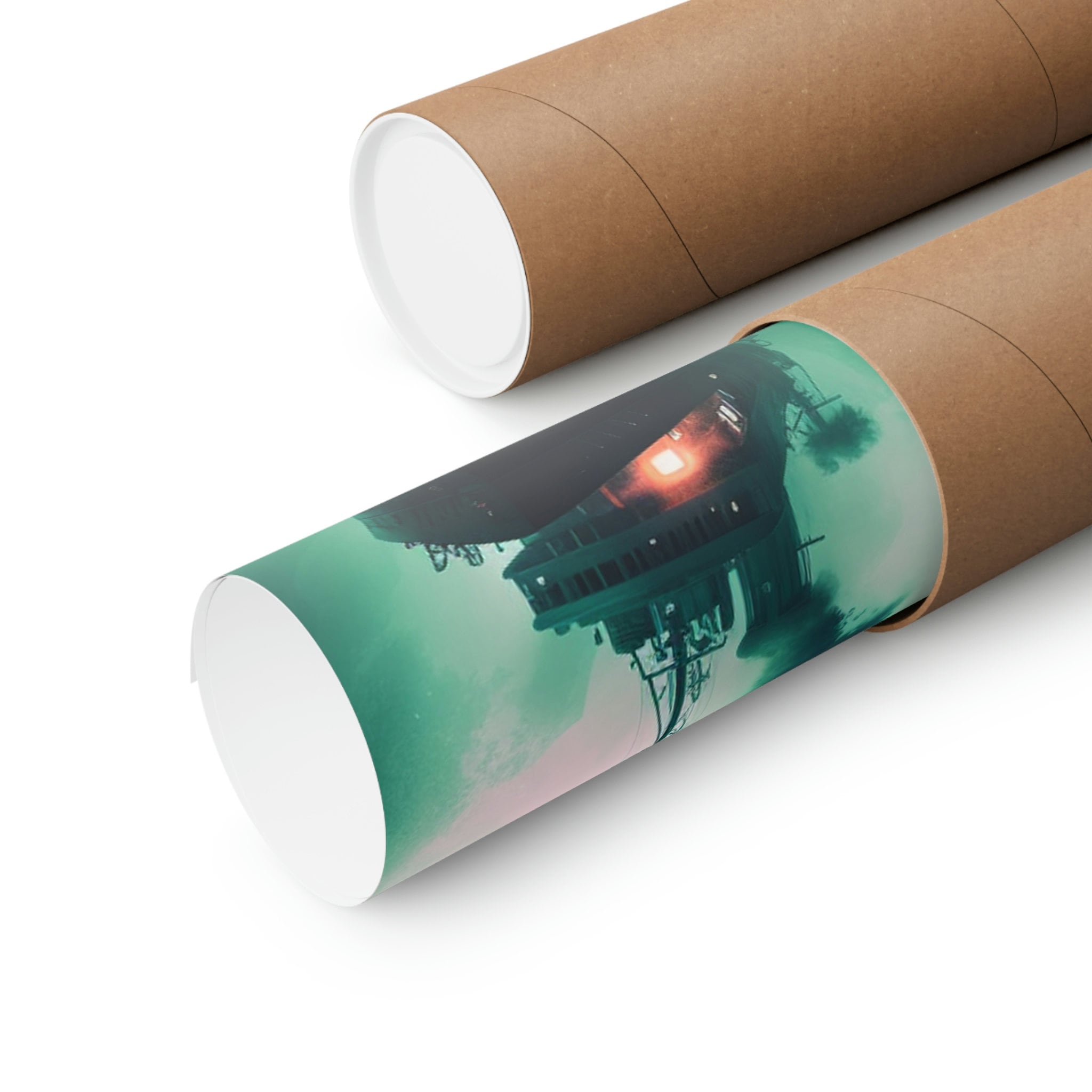 Scary Ship at Sea Poster, Halloween Ship Picture, Gothic Ocean Poster ...